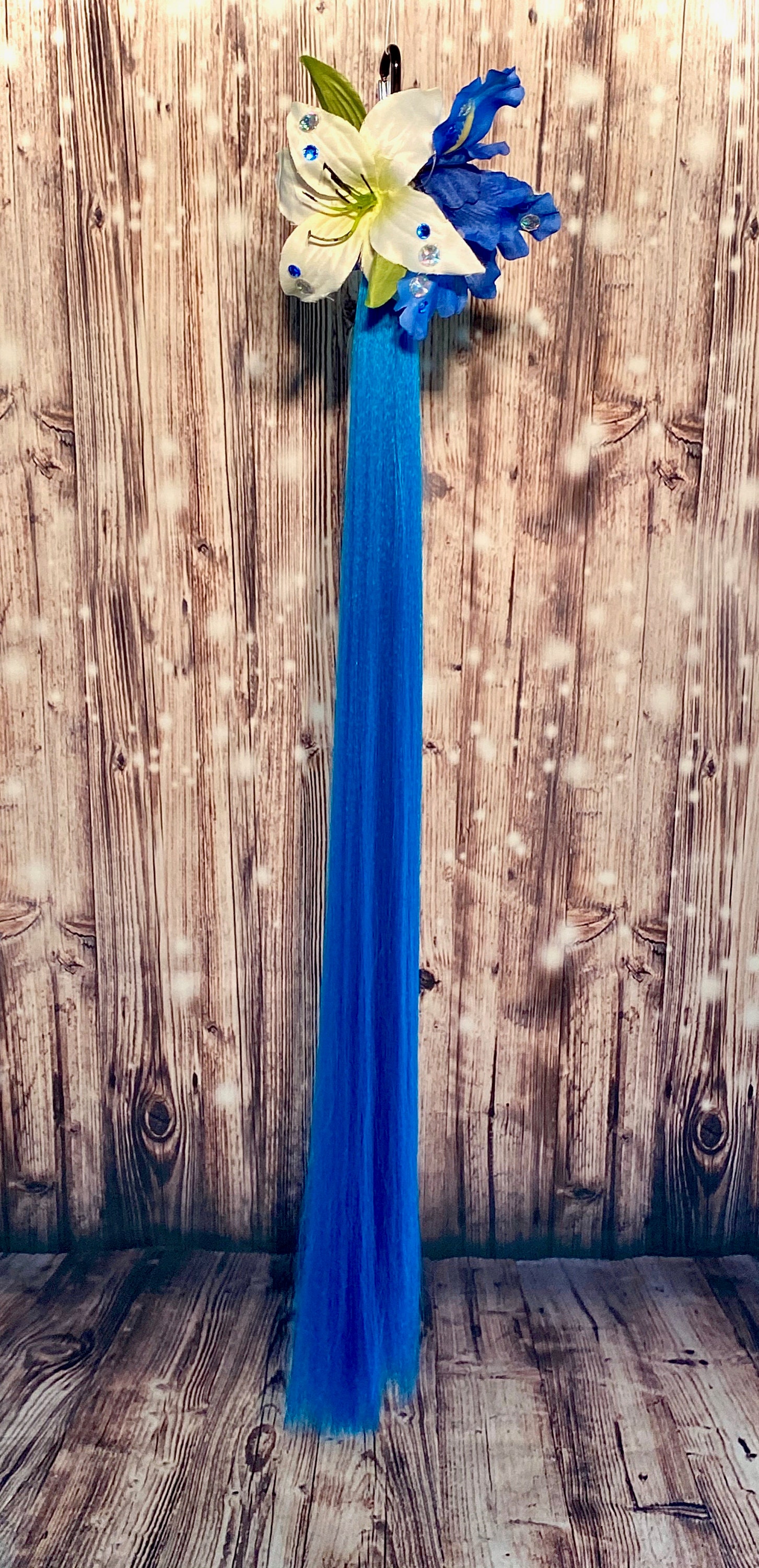 Blue Unicorn Tail - Horse Tail - Pony Tail - Lovely Long Clip-on Tail ...