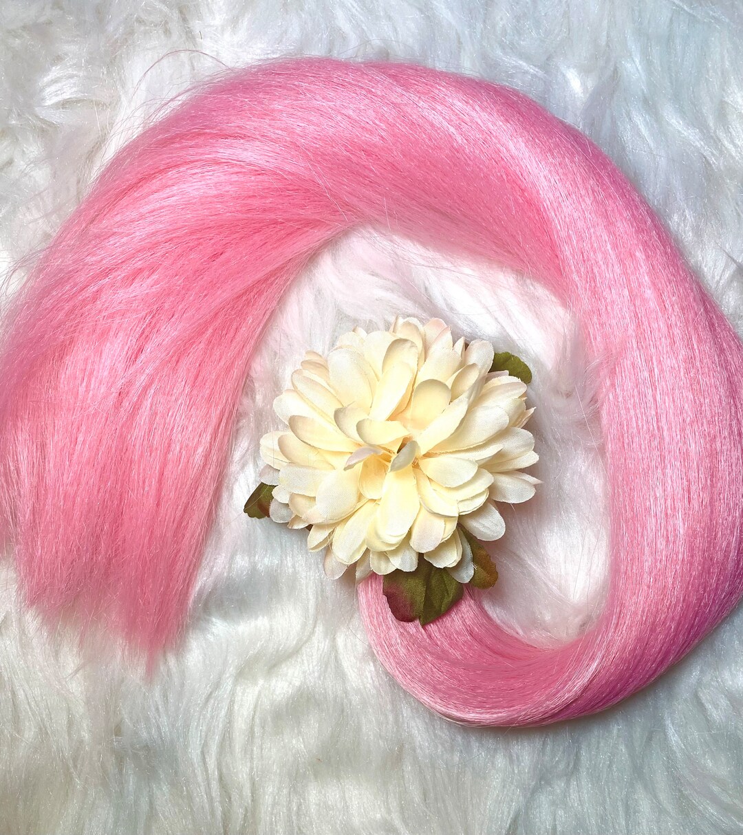 Bubblegum Pink Unicorn Tail-horse Tail-pony Tail- Pretty Long Clip-on ...
