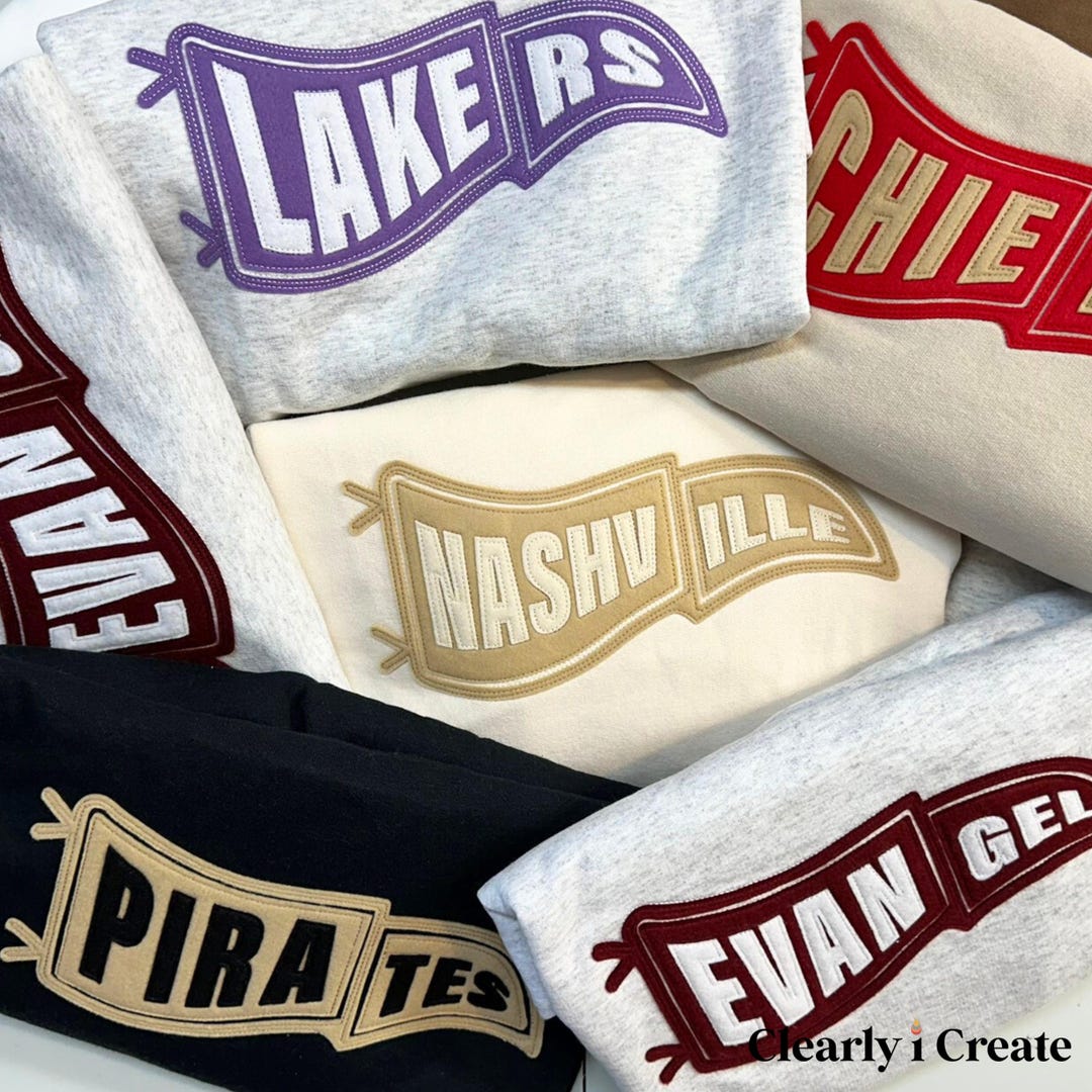 PREORDER Custom Team Name Sweatshirt CUSTOM PENNANT Design for Your ...