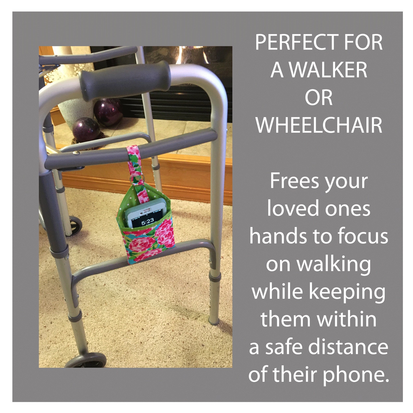 Phone Holder, Phone Holder for Car, Phone Holder for Walker, Phone ...