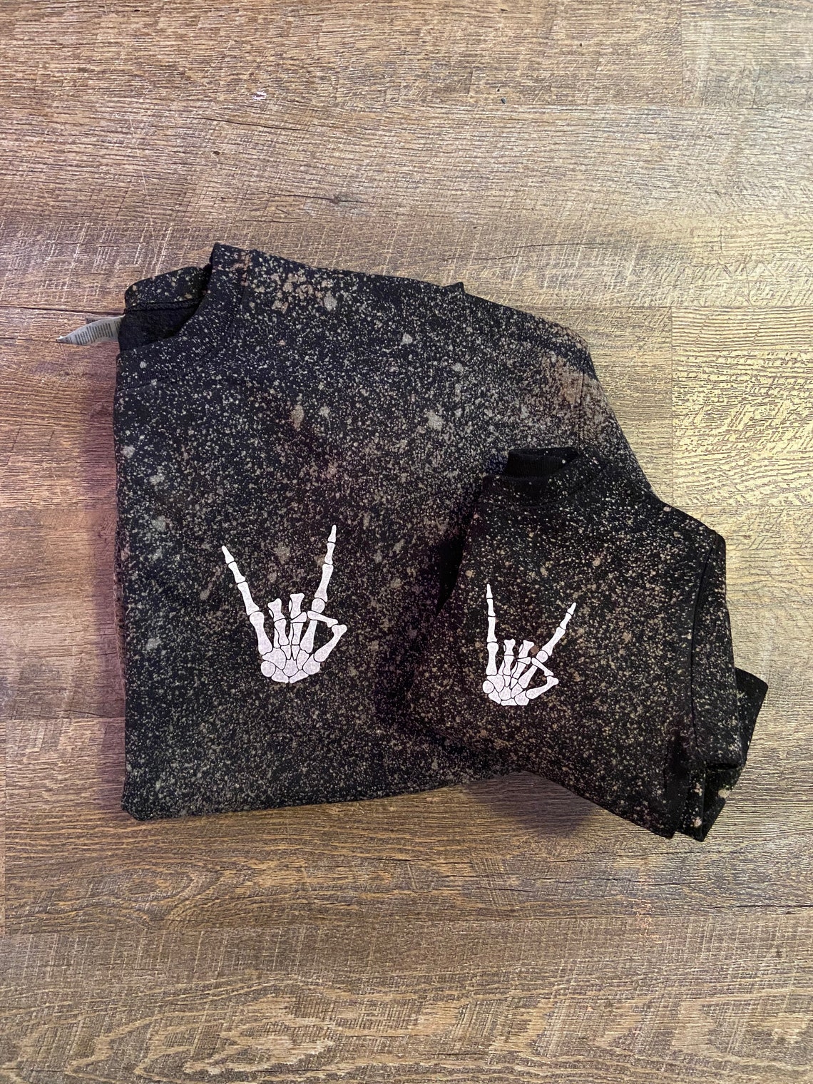 Bleached Skeleton Hand Rock on Bleached Shirts for Women - Etsy