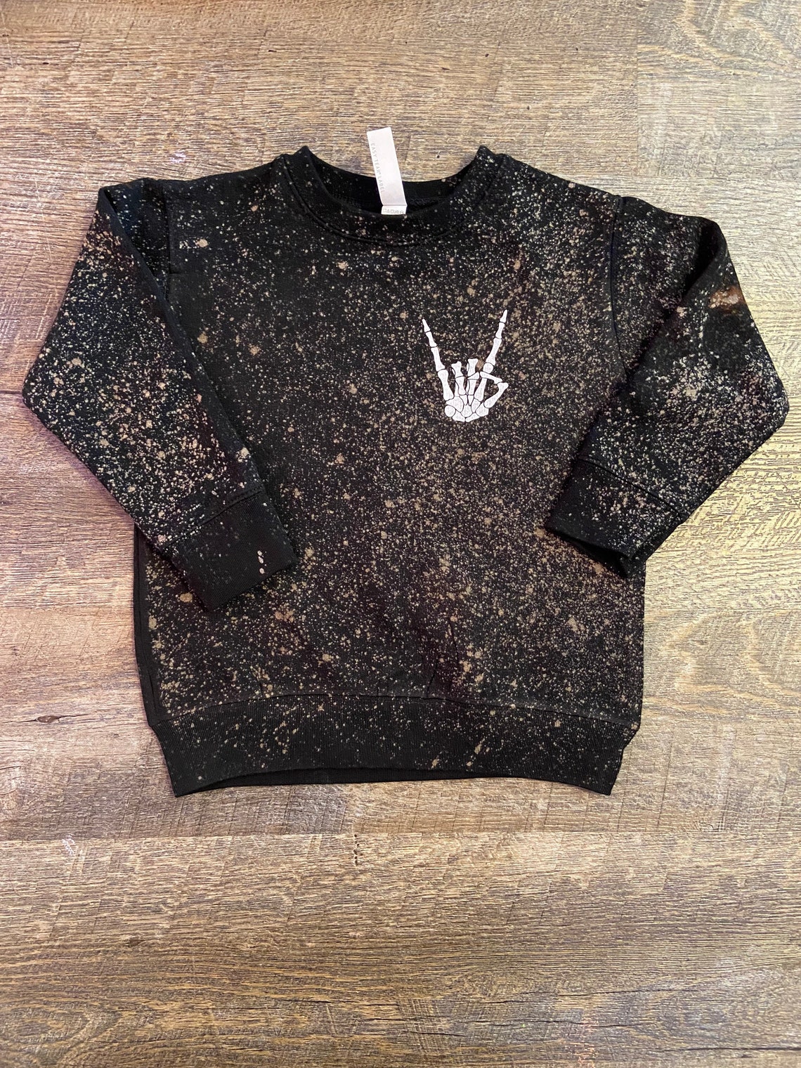 Bleached Skeleton Hand Rock on Bleached Shirts for Women - Etsy