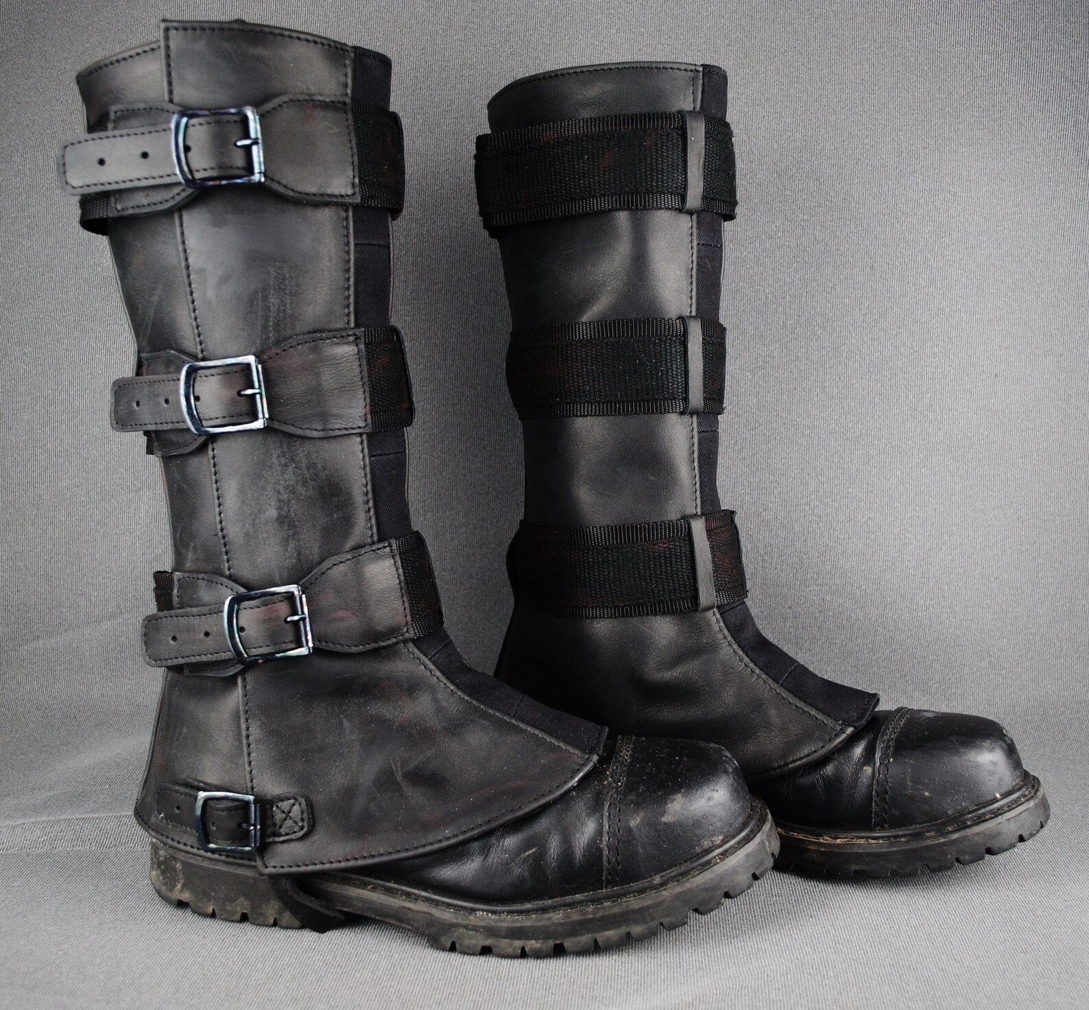 Real leather gaiters with metal buckle | Etsy