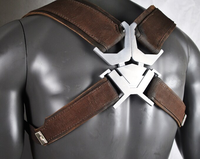 Leather Harness With Metal Plate - Etsy