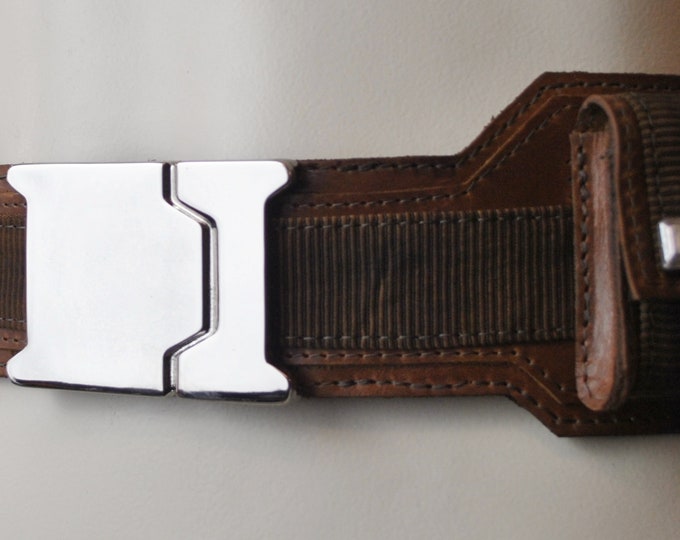 Leather Belt With Metal Buckle - Etsy