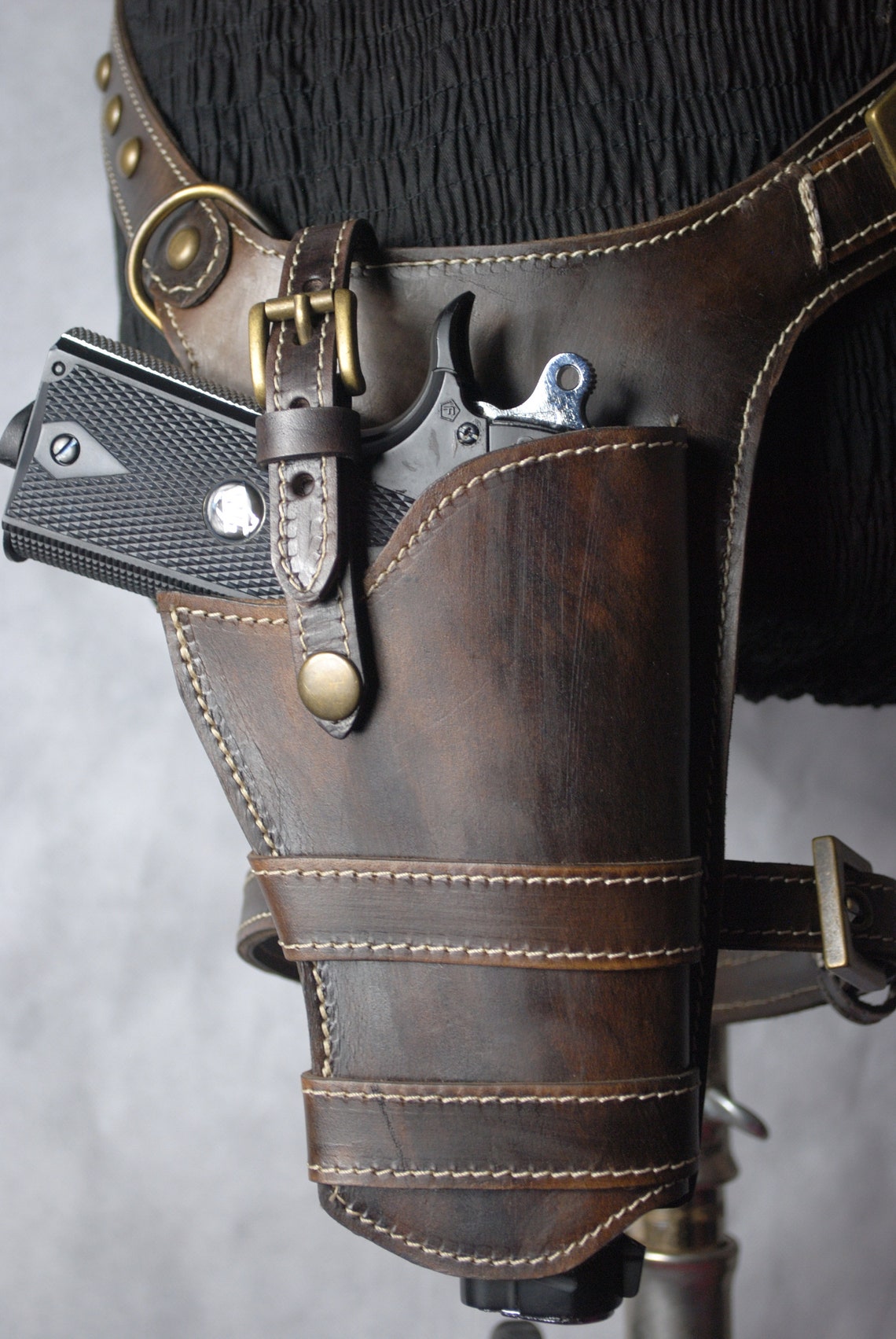Real Leather Leg Holster - Etsy