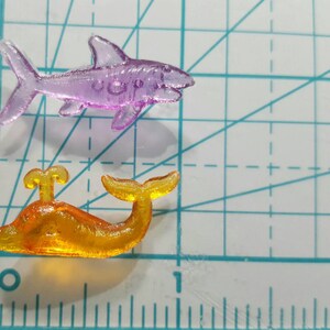 Mini Whale and Shark-flexible Silicone Mold for Polymer Clay, Resin ...