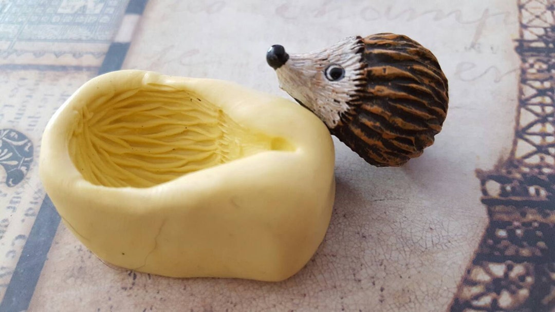 3 Dimensional Hedgehog Flexible Silicone Mold for Polymer Clay, Resin ...
