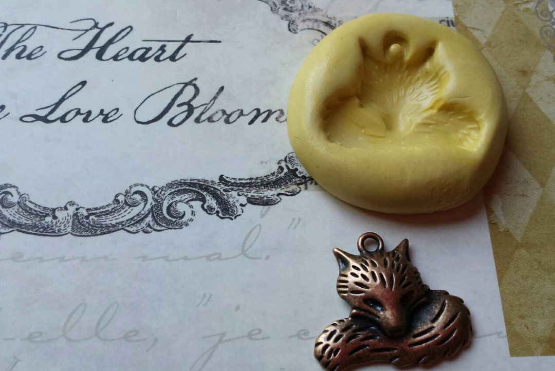 Sweet, Sleepy Fox Flexible Silicone Mold for Polymer Clay, Wax, Candy ...