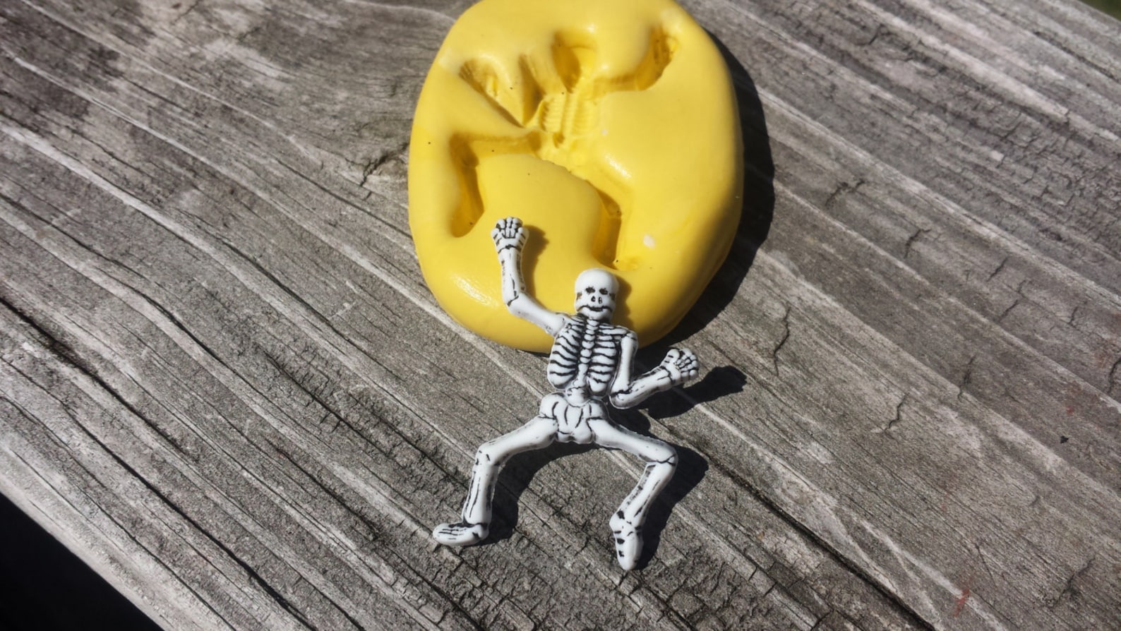 Detailed Skeleton Flexible Silicone Mold for Polymer Clay - Etsy