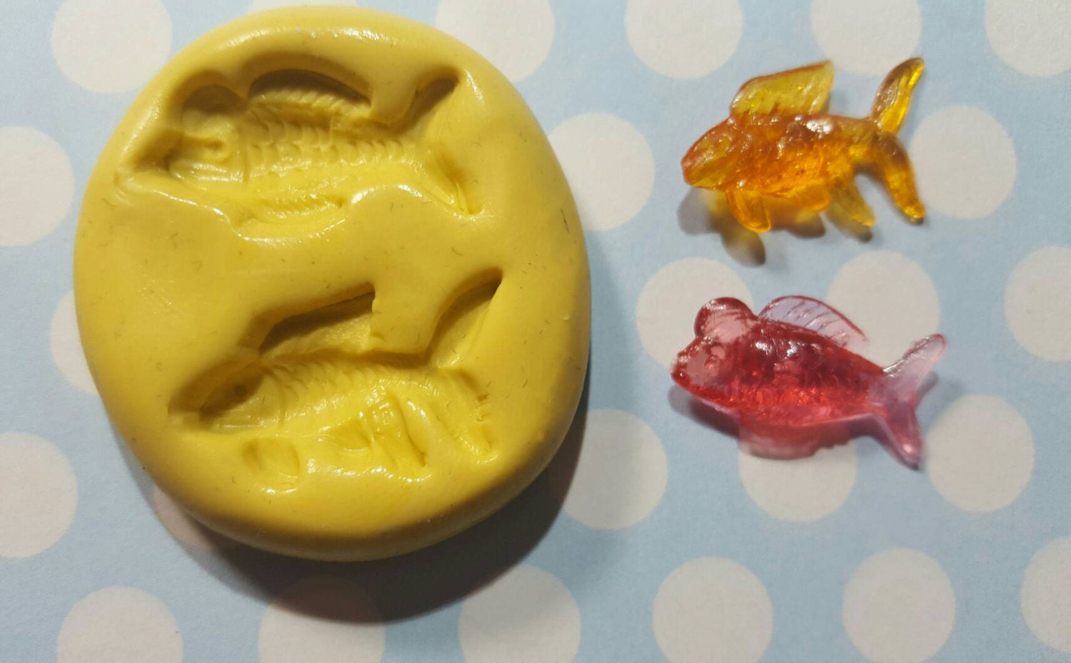 2 Mini Fish Flexible Silicone Mold-for Polymer Clay Resin - Etsy