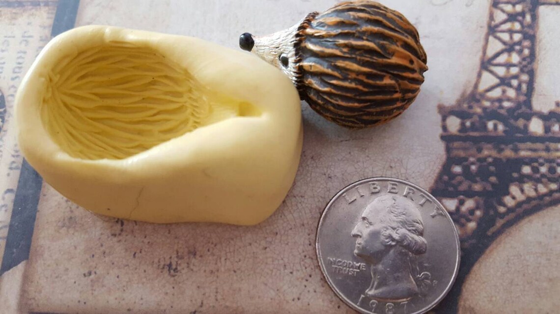 3 Dimensional Hedgehog Flexible Silicone Mold for Polymer Clay, Resin ...