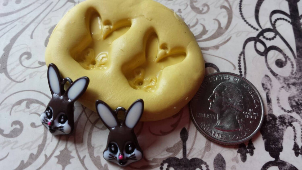 Miniature Bunny Faces Flexible Silicone Mold - Etsy
