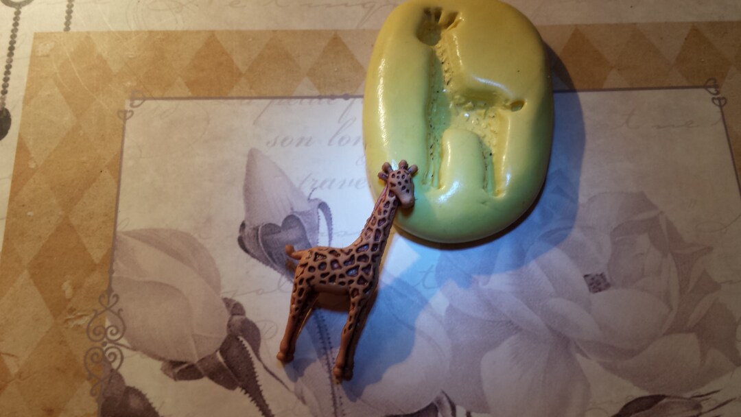 Giraffe Miniature, Flexible, Silicone Mold- for Polymer Clay, Wax ...