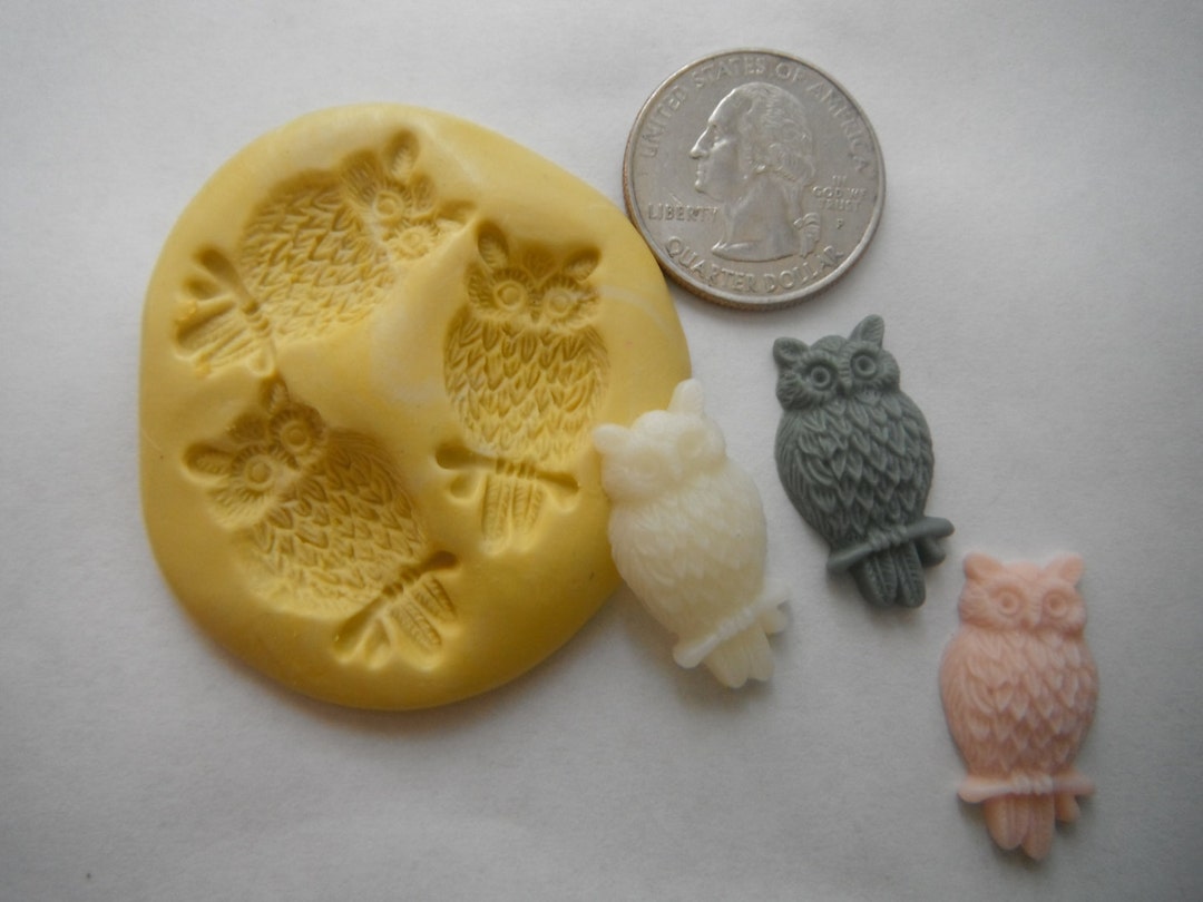 3 Part Owl Flexible Silicone Mold - Etsy