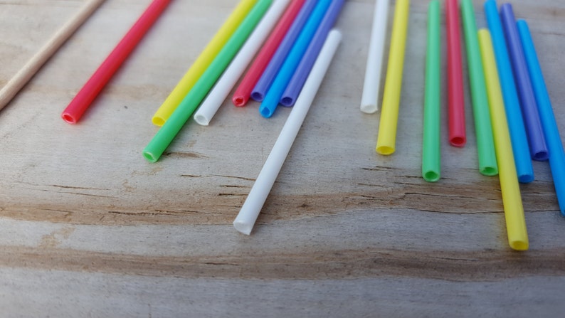 Miniature Plastic Straws With a Hole Approximately 1 1/2 Inch Long-set ...