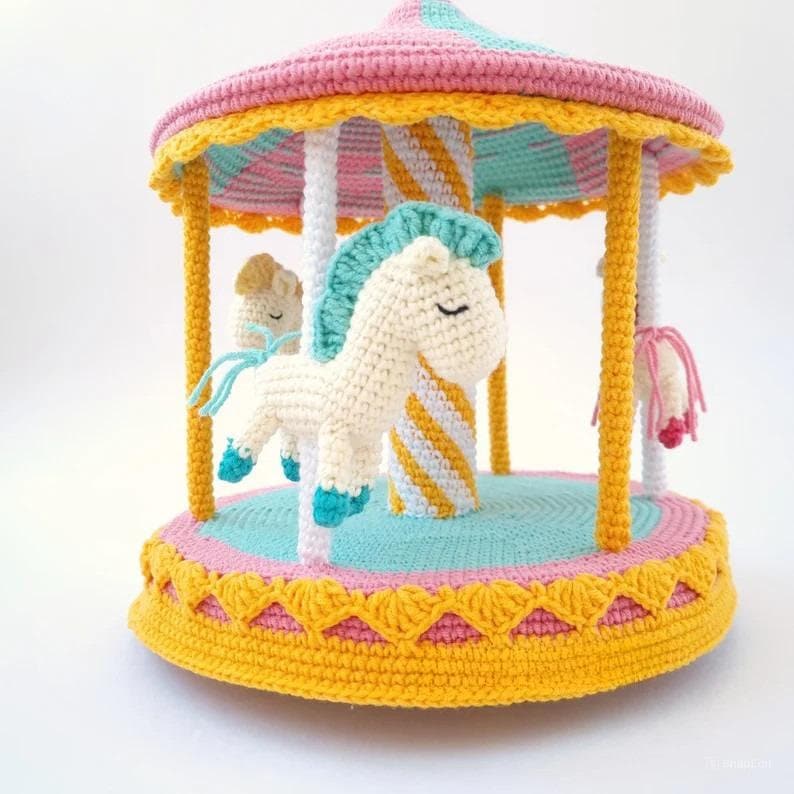 Horse Carousel Crochet Pattern, Horse Merry-go-round Cover Mini ...