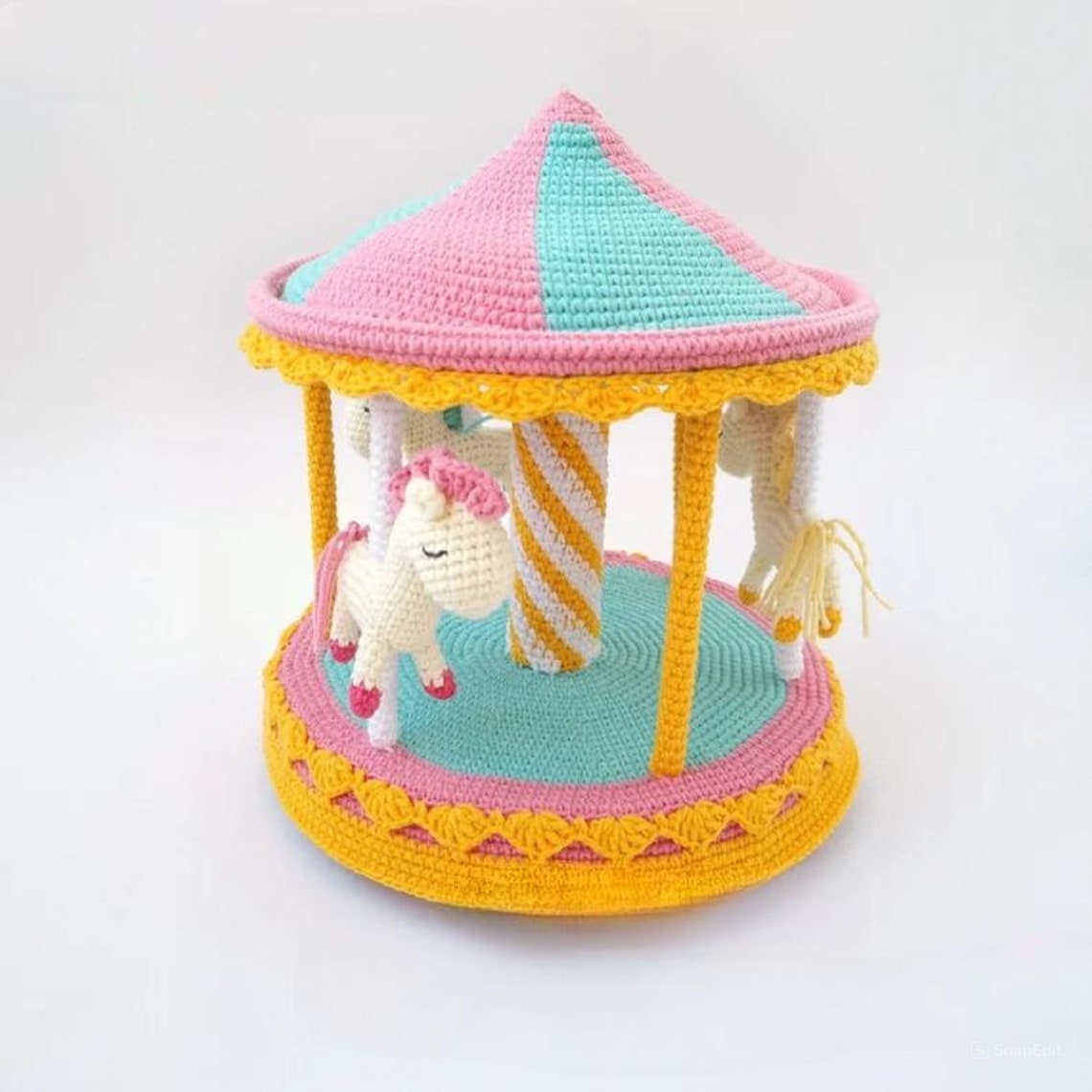 Horse Carousel Crochet Pattern, Horse Merry-go-round Cover Mini ...