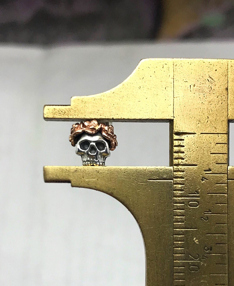 SKULL STUDS With CROWN | Etsy