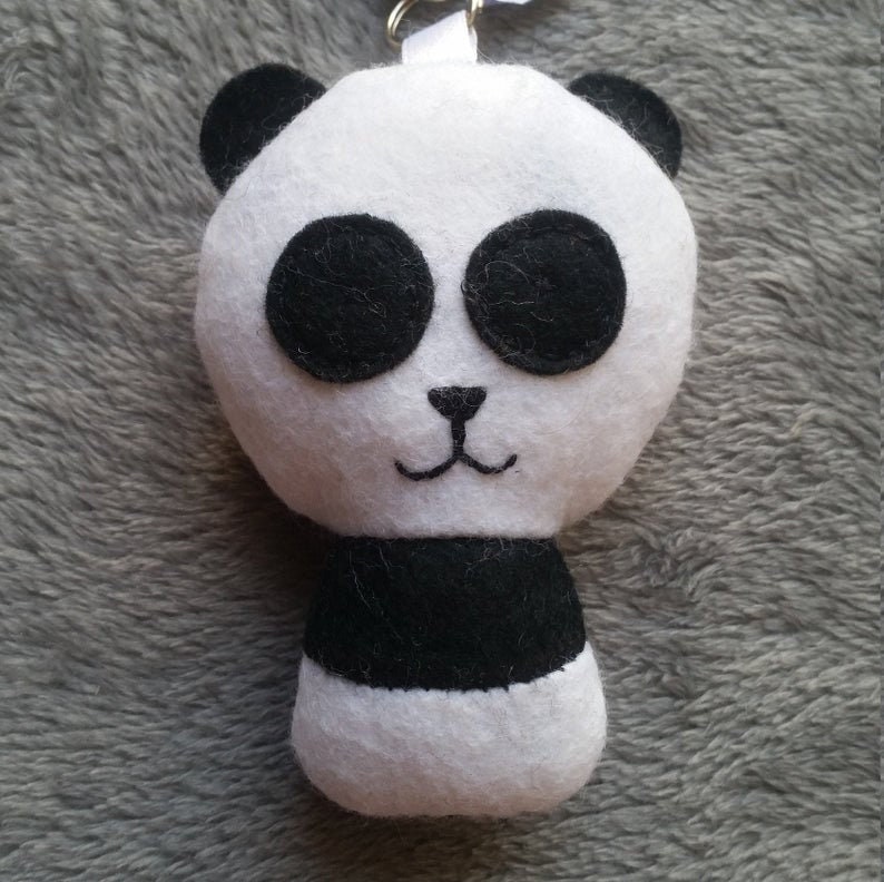 Kawaii Plush Keyrings Fox/panda/duck/monkey - Etsy