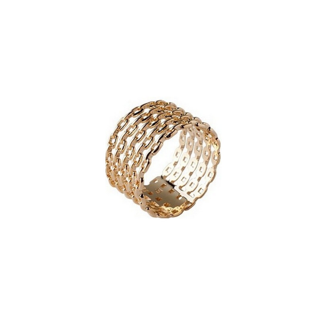 Large Five Chains Ring in Gold Plated - BAZAR CHIC - Multi Rings Ring ...