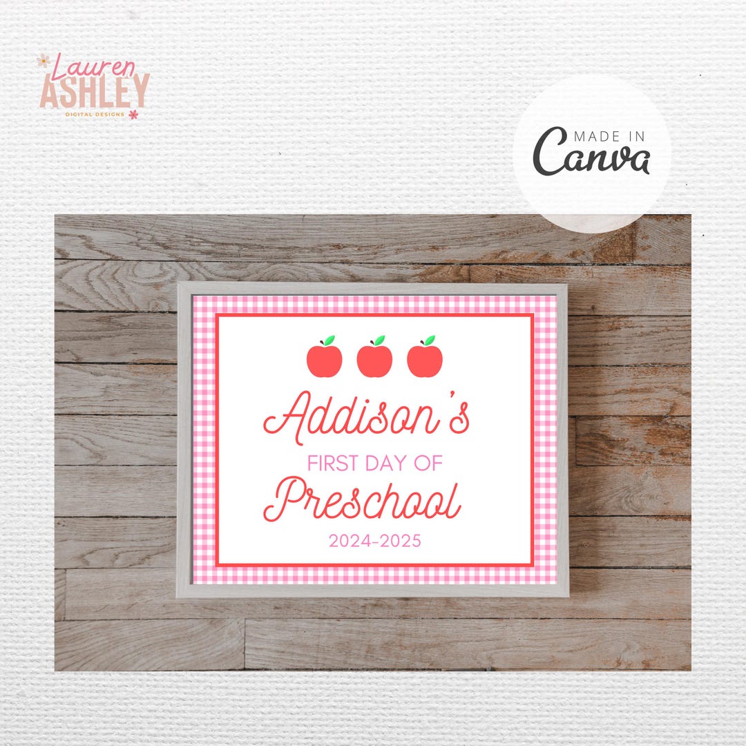 Printable First Day of School Sign, Reusable First Day of School Sign ...