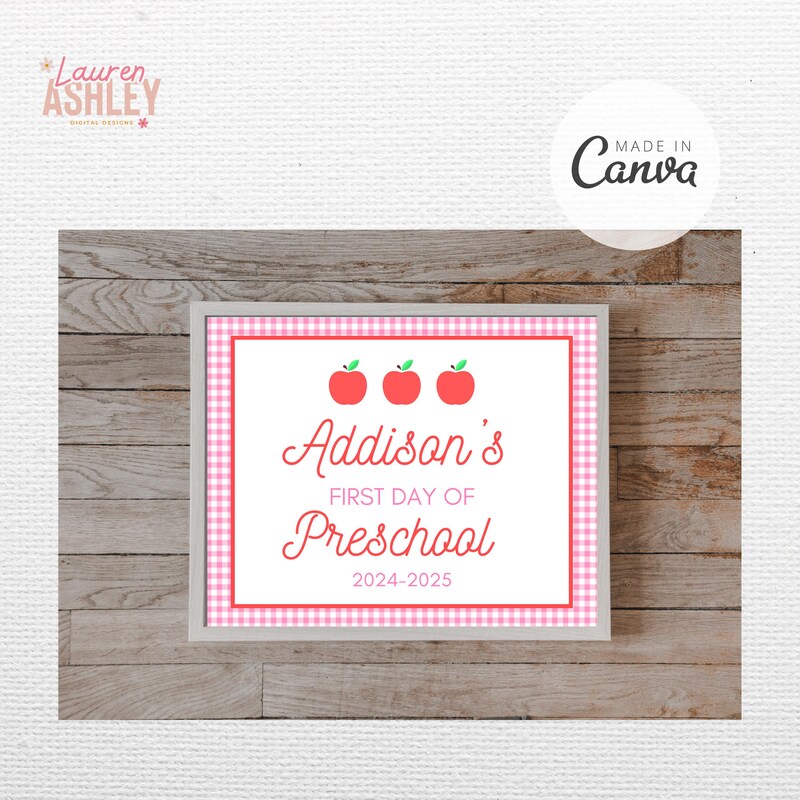 Preschool Sign - Etsy