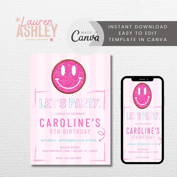 Preppy Invitation - Etsy