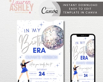 Editable in My Birthday Era Invitation, Eras Invitation, Birthday Era ...