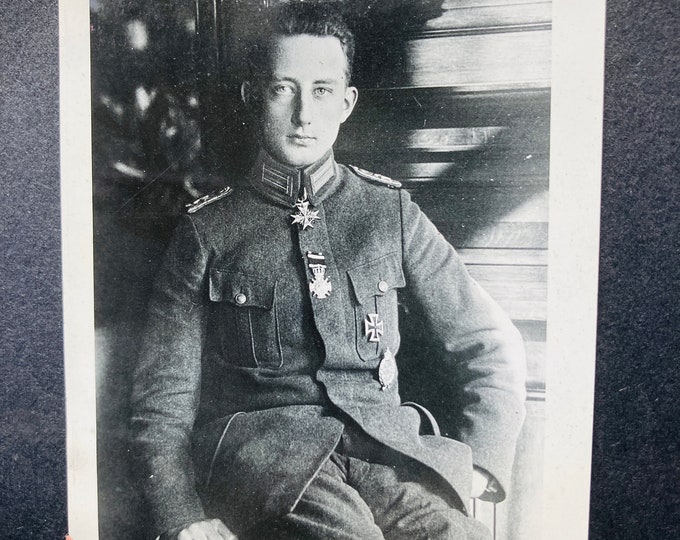 Werner Voss German Flying Ace World War 1 Original Airbook Photo ...