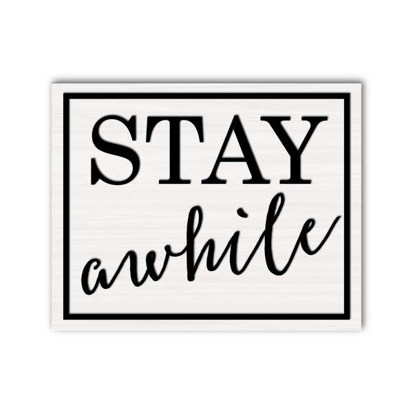 Stay Awhile - Etsy