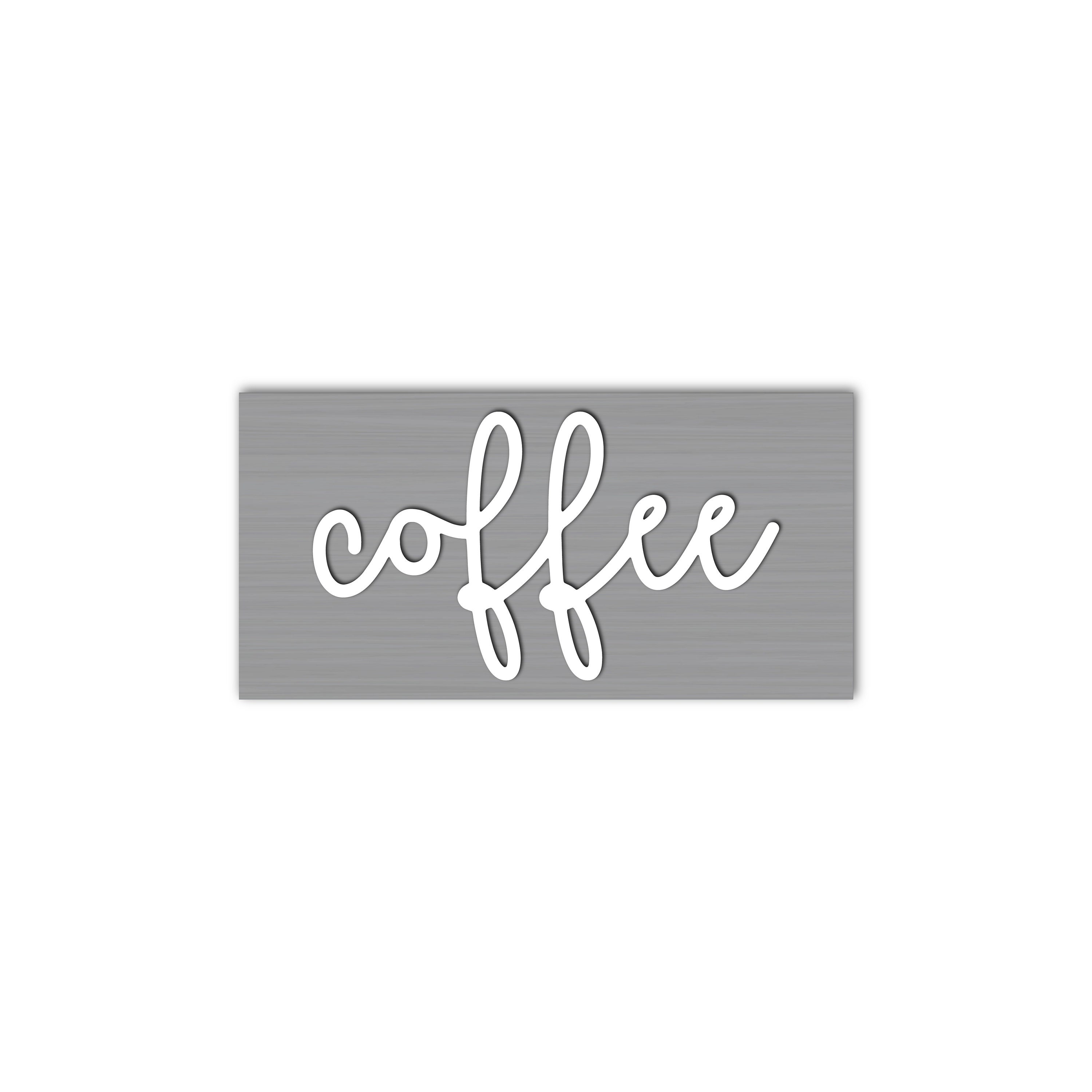 Coffee Cursive Modern Laser Cut Wood Sign With 3D Letters | Etsy