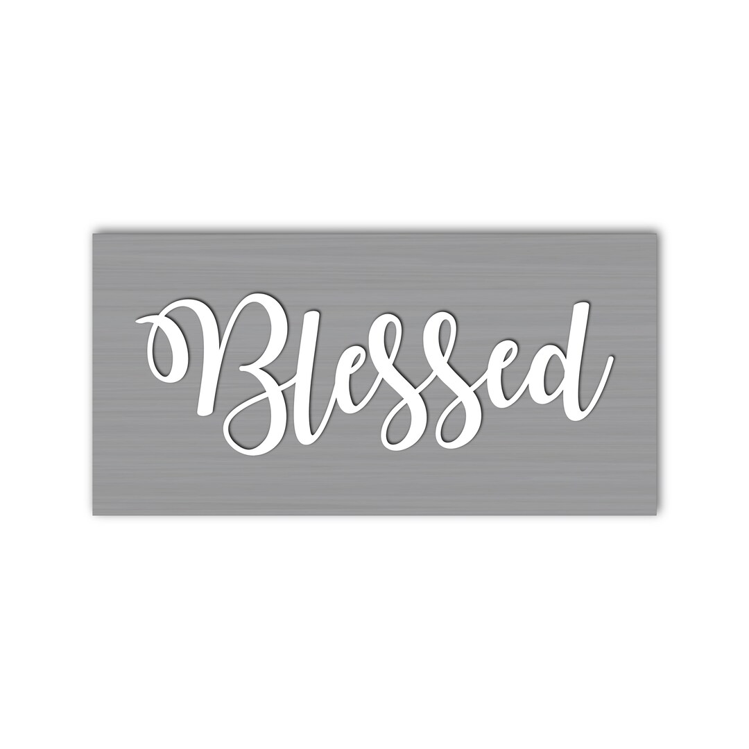 Blessed Modern Laser Cut Wood Sign With 3D Letters - Etsy