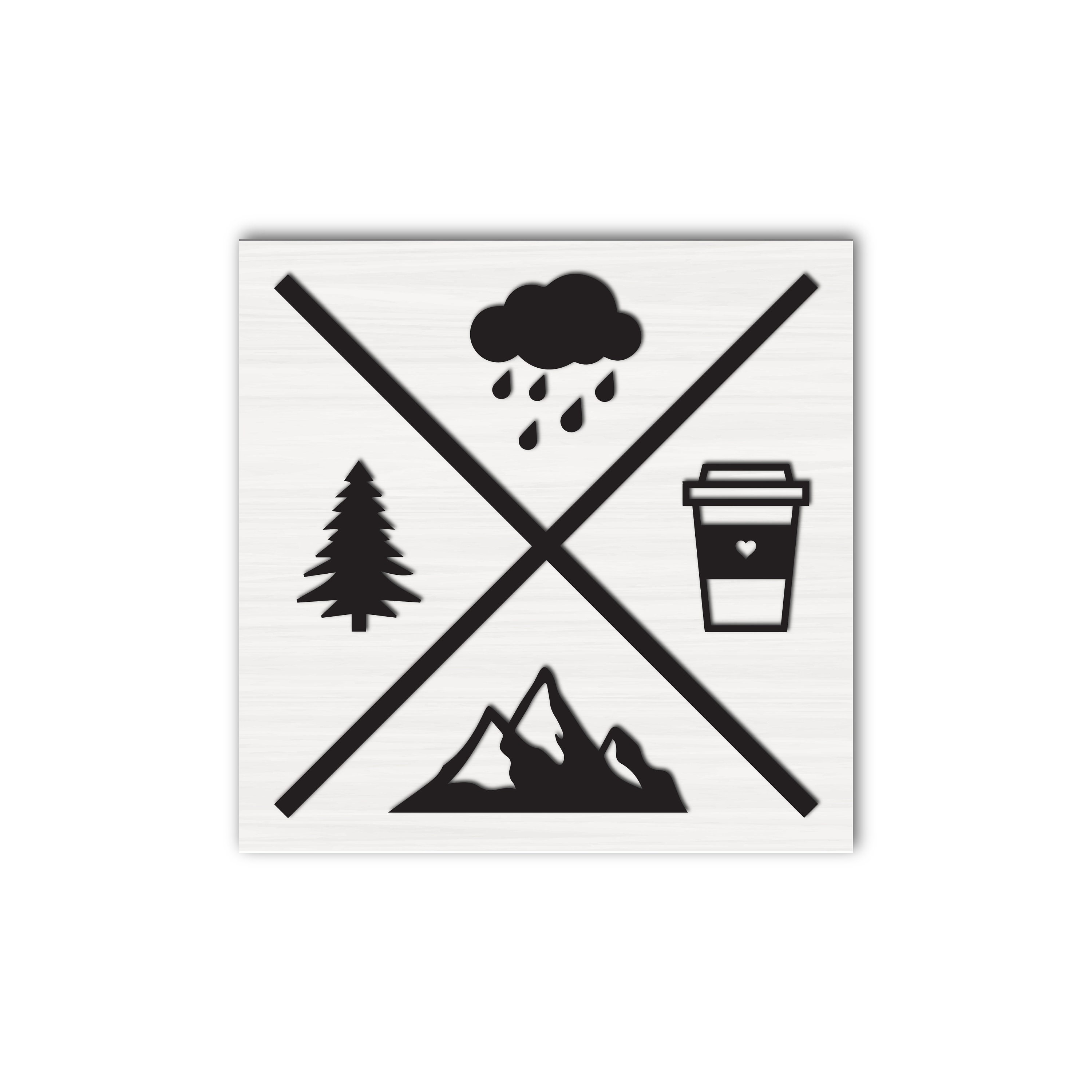 PNW Icons Modern Laser Cut Wood Sign with 3D Letters | Etsy