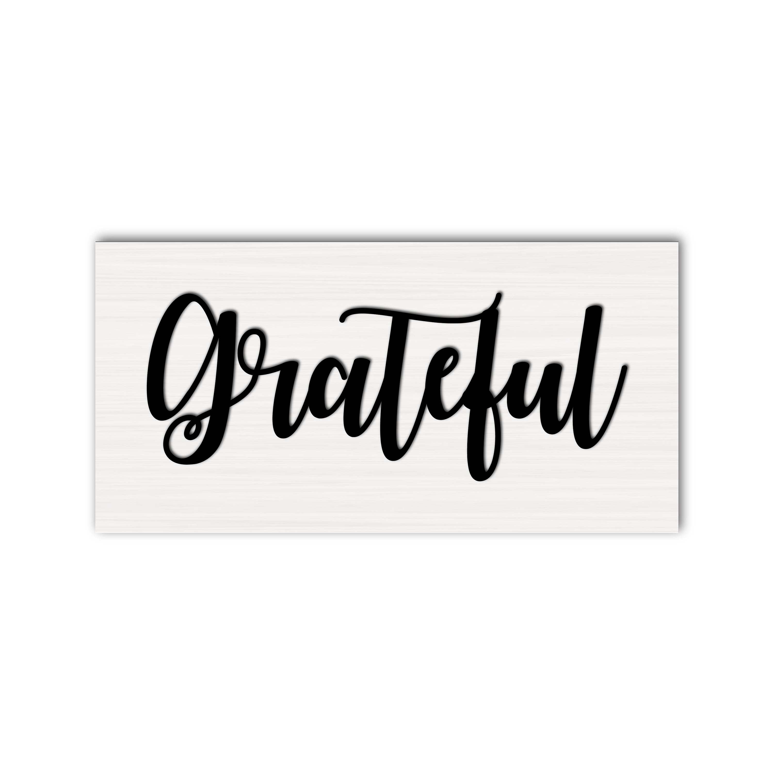 Laser Cut Free Standing Grateful Sign Grateful Herringbone Sign Decor ...