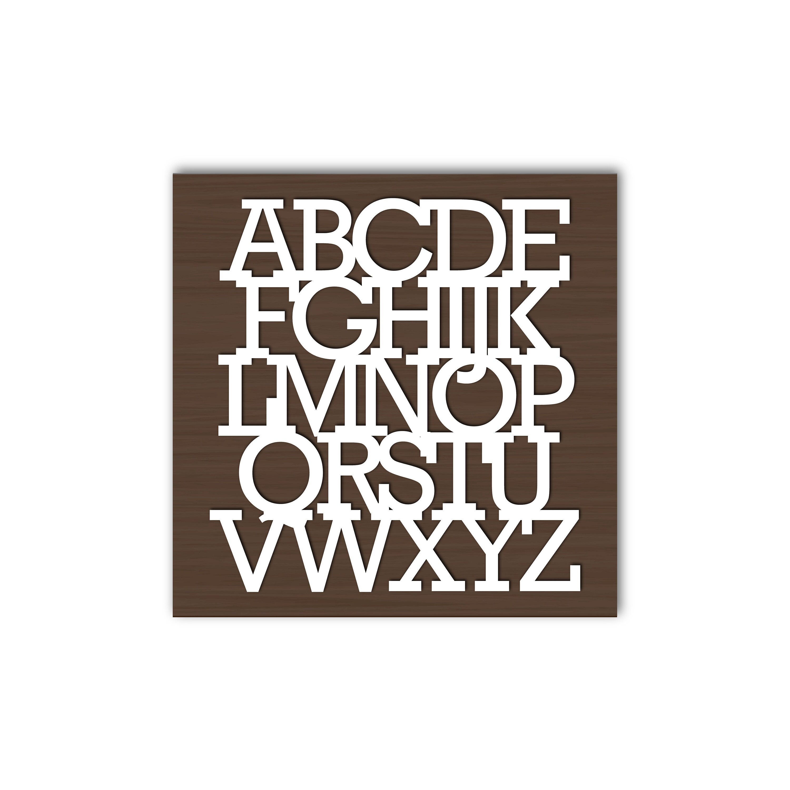 Alphabet ABC Nursery Kids Room Modern Laser Cut Wood Sign | Etsy