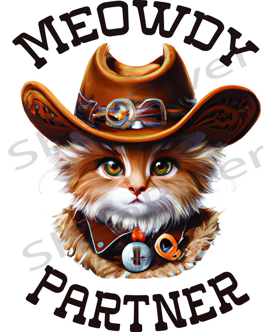 Meowdy Partner-cowboy Cat-cowboy-cowgirl-png - Etsy