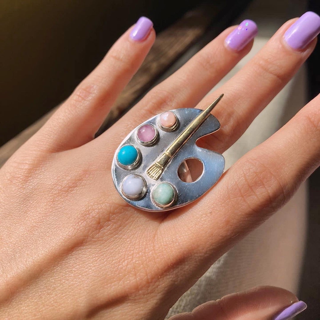 Painter's Palette Ring - Etsy