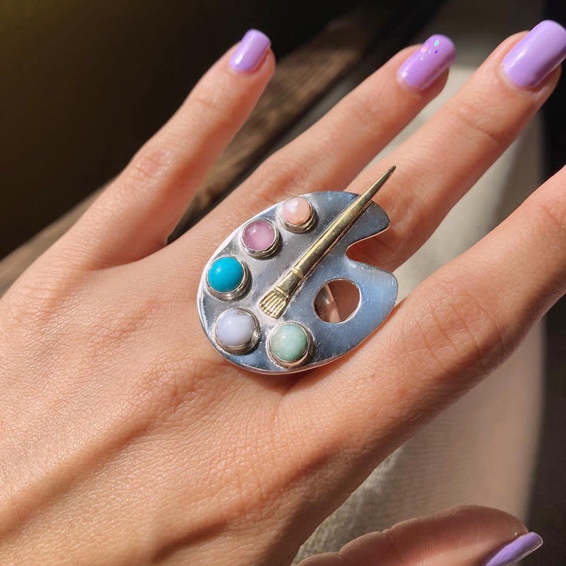 Painters Palette Ring - Etsy