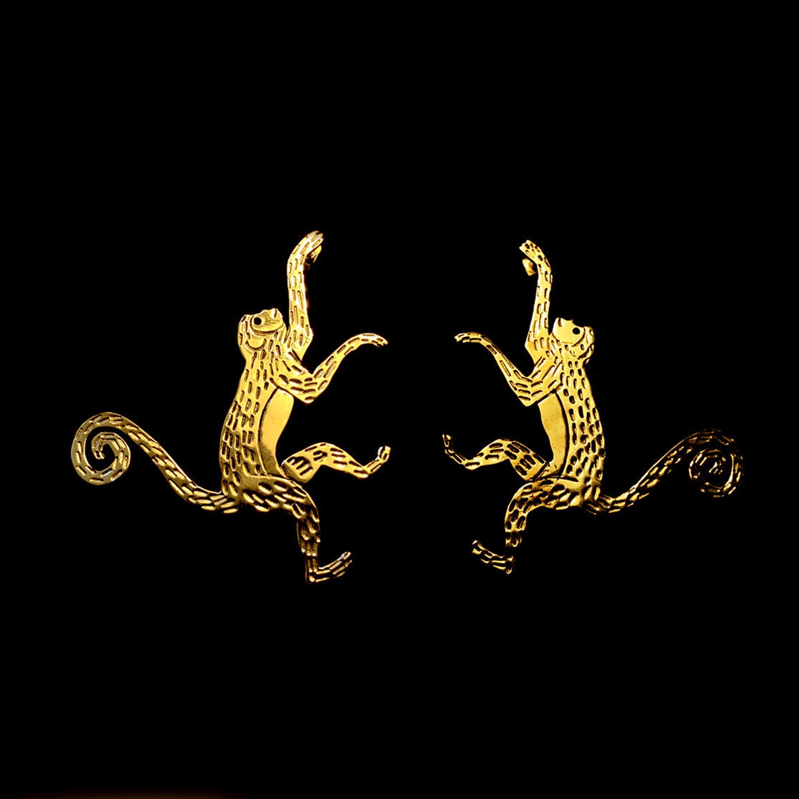 Classic Monkey Earrings | Etsy