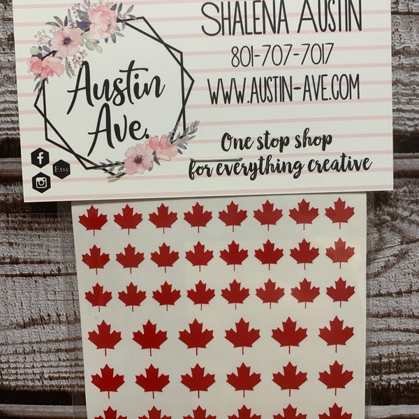 Maple Leaf Nail Decals - Etsy