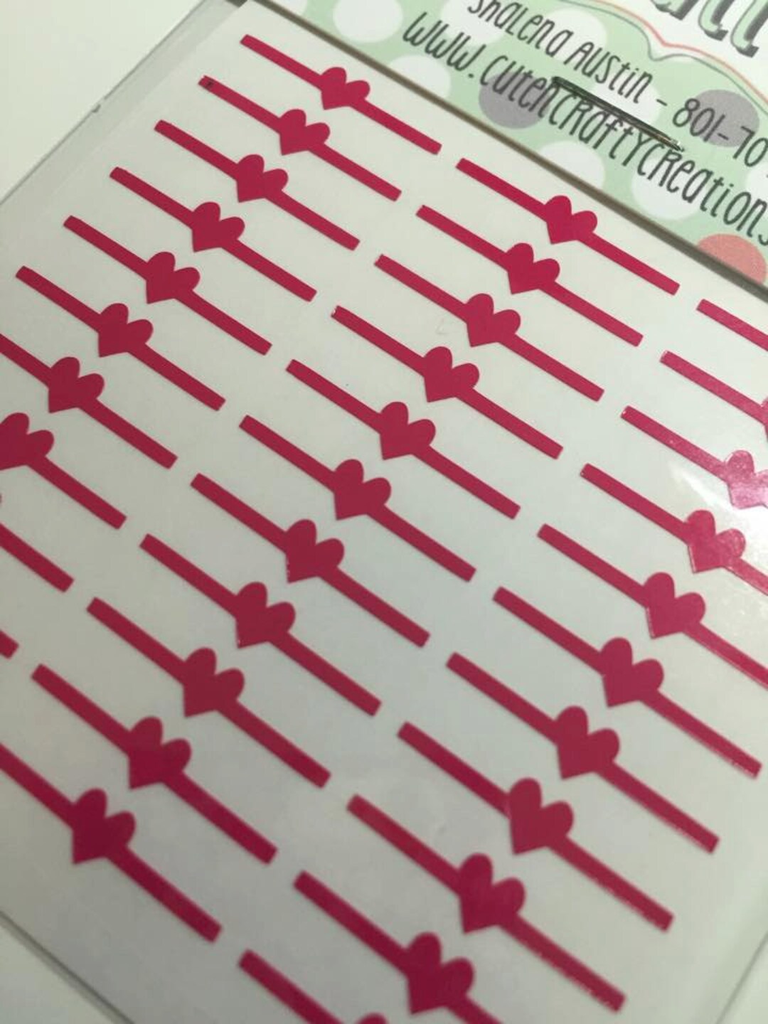 Heart Stripe Vinyl Nail Decals - Etsy