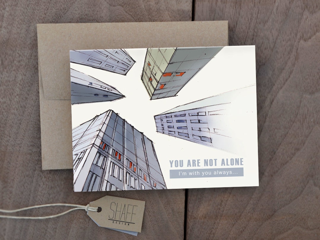Cheer up Card Sympathy Card Hand-drawn Card You Are Not Alone Card - Etsy