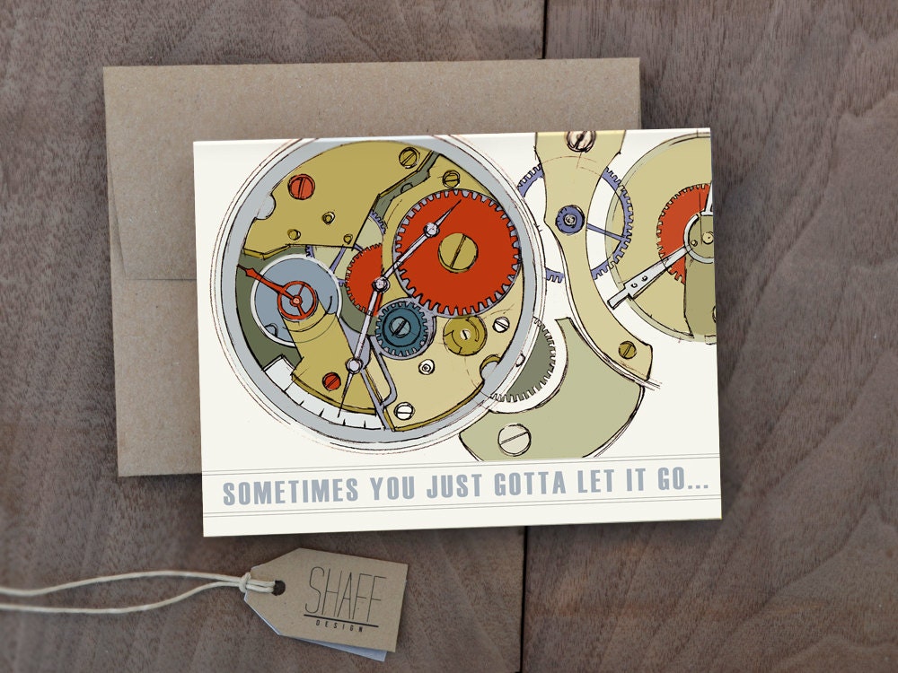 Cheer up Card Sympathy Card Hand-drawn Card Let It Go Card - Etsy