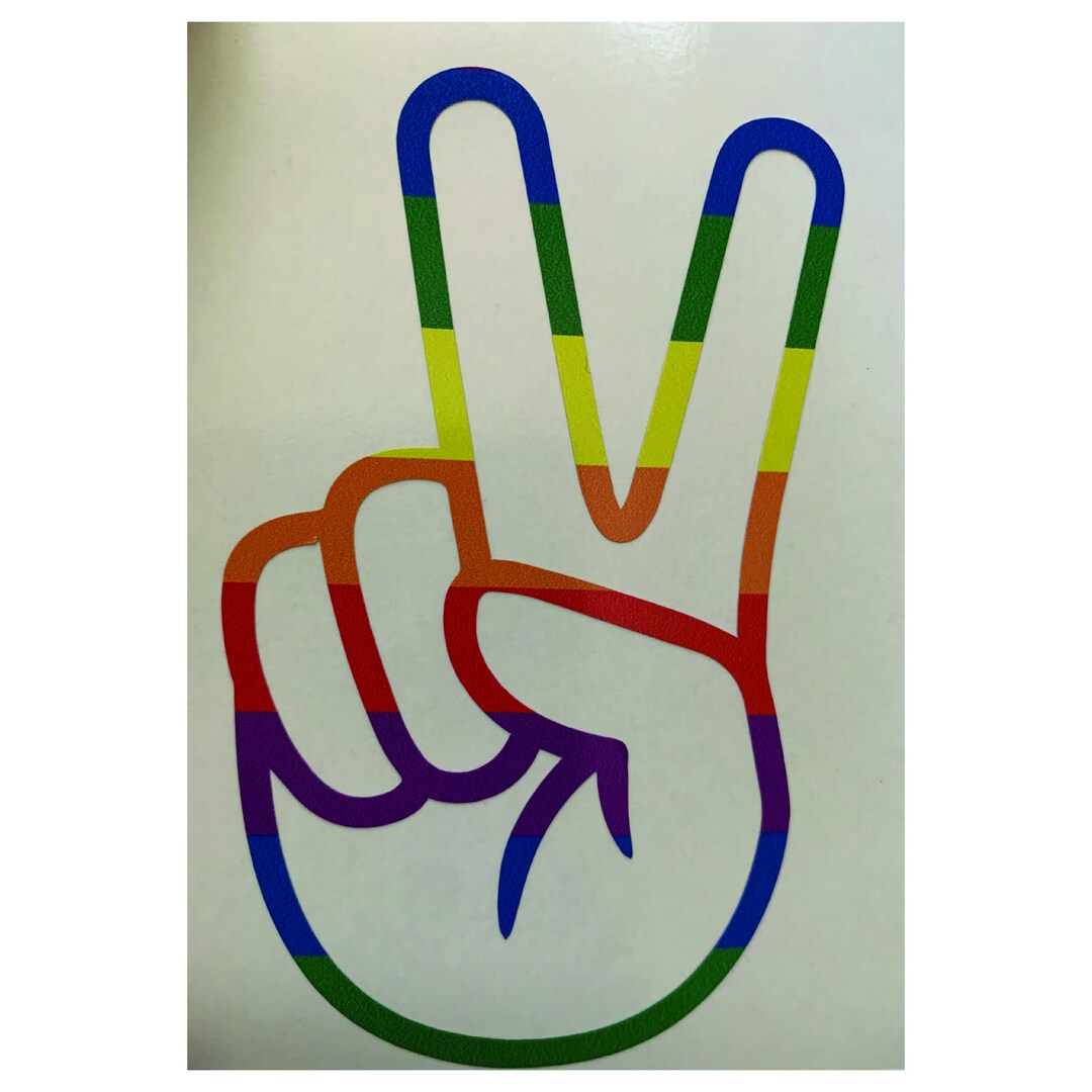 Pride Peace Sign - Etsy