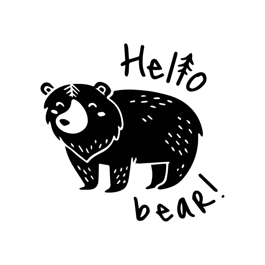 Hello Bear! Sticker - Etsy