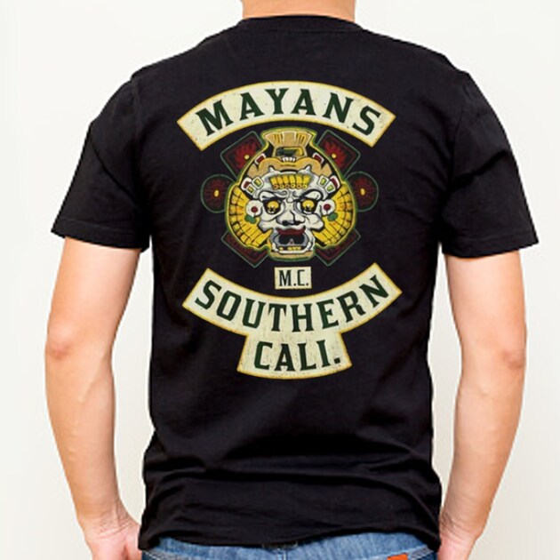 Vintage Mayans MC Southern Cali Biker Gang Motorcycle Club T-Shirt