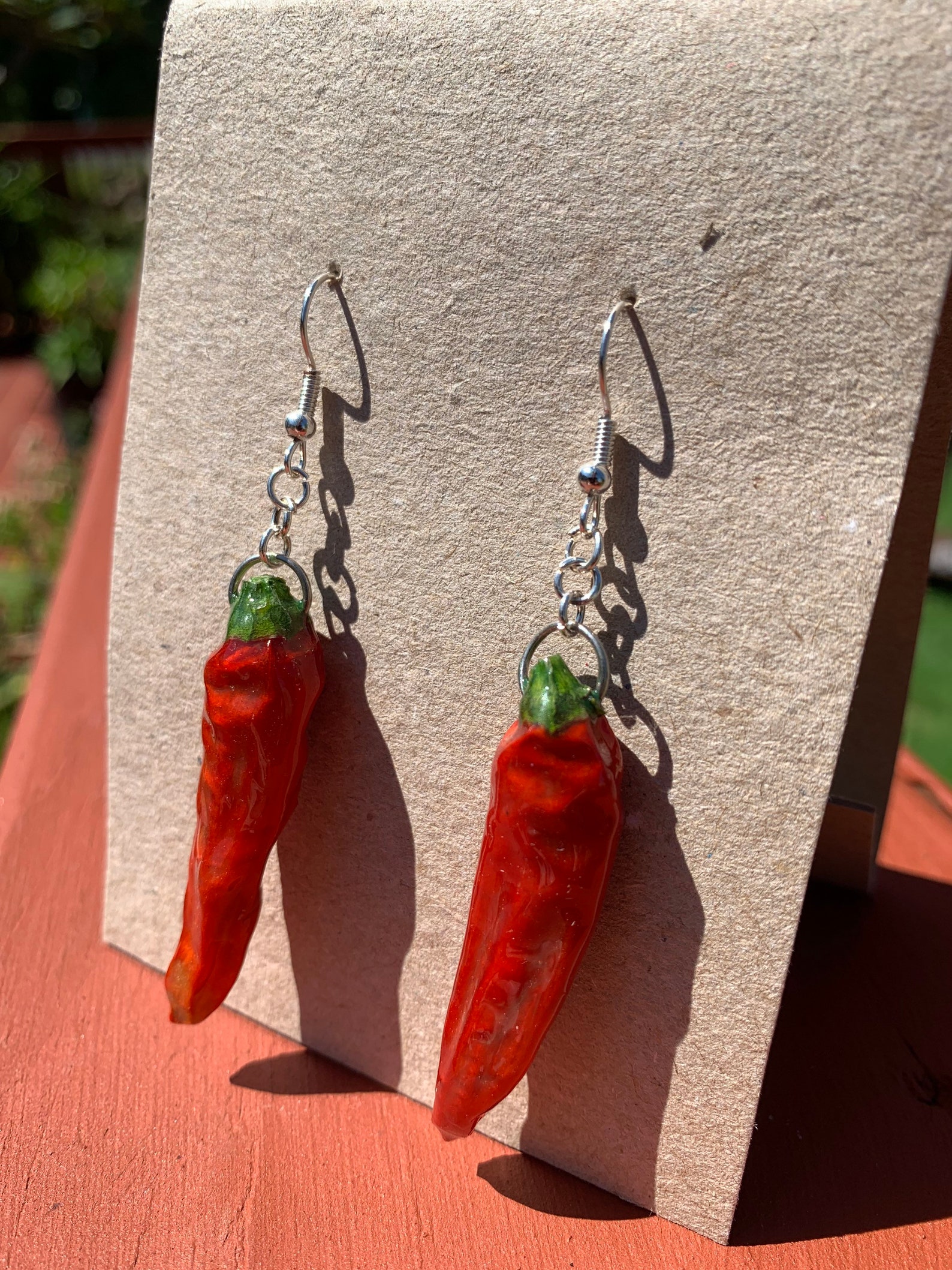 Hot Pepper Earrings | Real Dried Peppers | Resin Earrings | Jewelry - Etsy