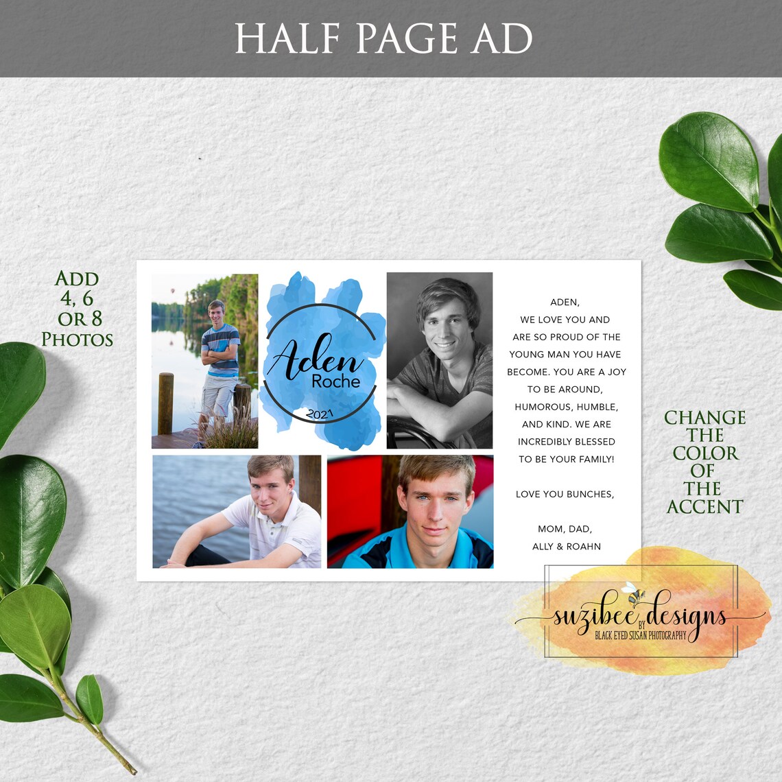 Yearbook Ad Design Ads Senior Ad Dedication Ad Dance Ad | Etsy