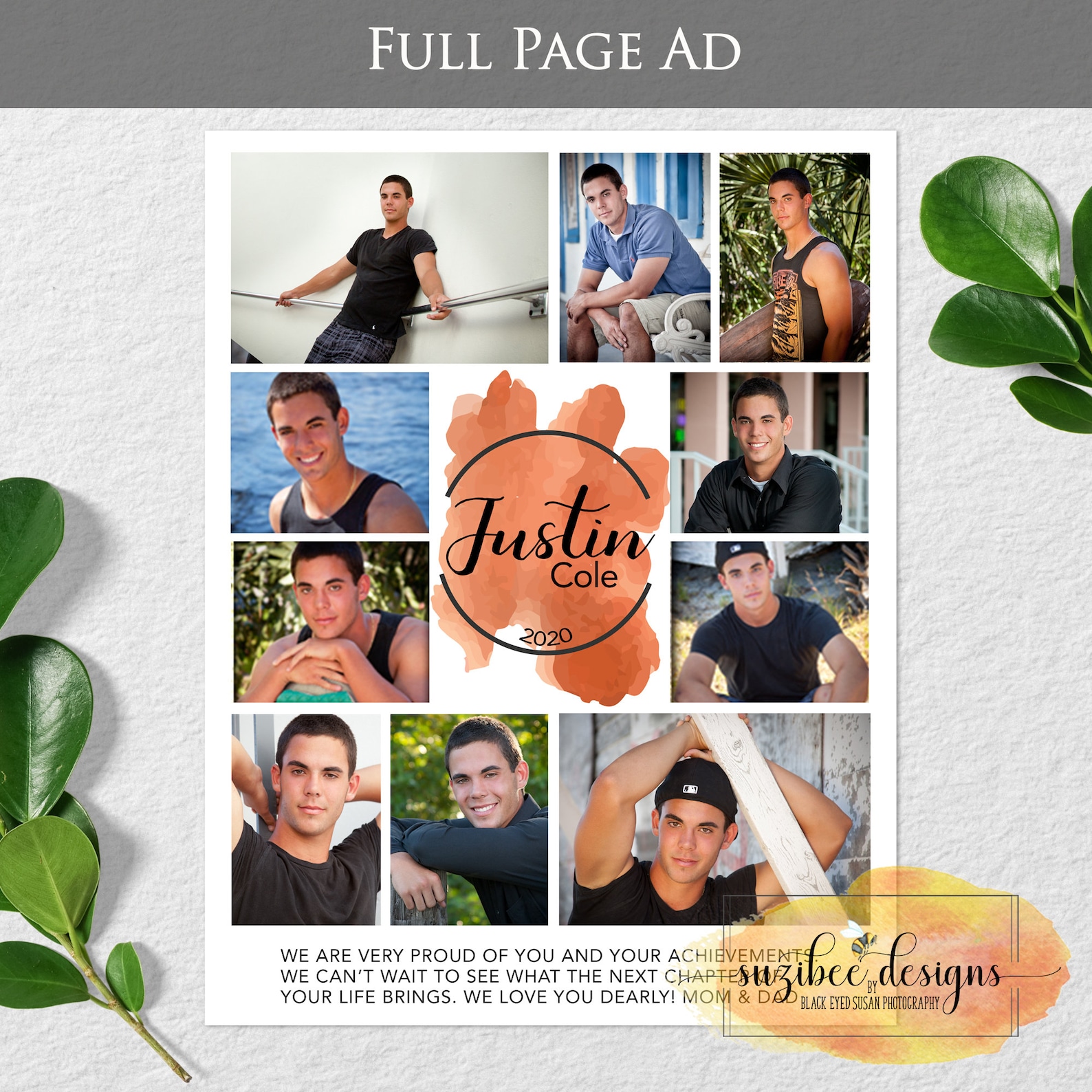 Yearbook Ad Design Ads Senior Ad Dedication Ad Dance Ad | Etsy